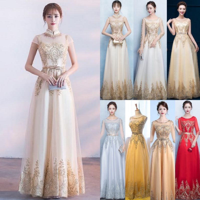 Jual Realpic G961 XS-2XL Bisa Custom Gaun mewah impor gaun cheongsam ...