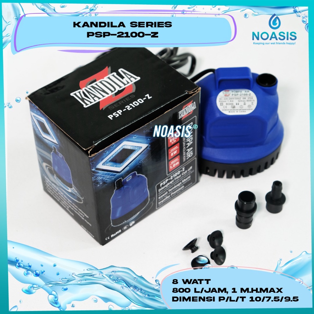 Jual POMPA AIR CELUP AQUARIUM 8 W KANDILA PSP 2100 Z PSP-2100Z KOLAM ...