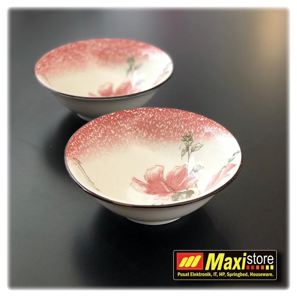Jual Mangkuk keramik motif bunga - Maxistore | Shopee Indonesia