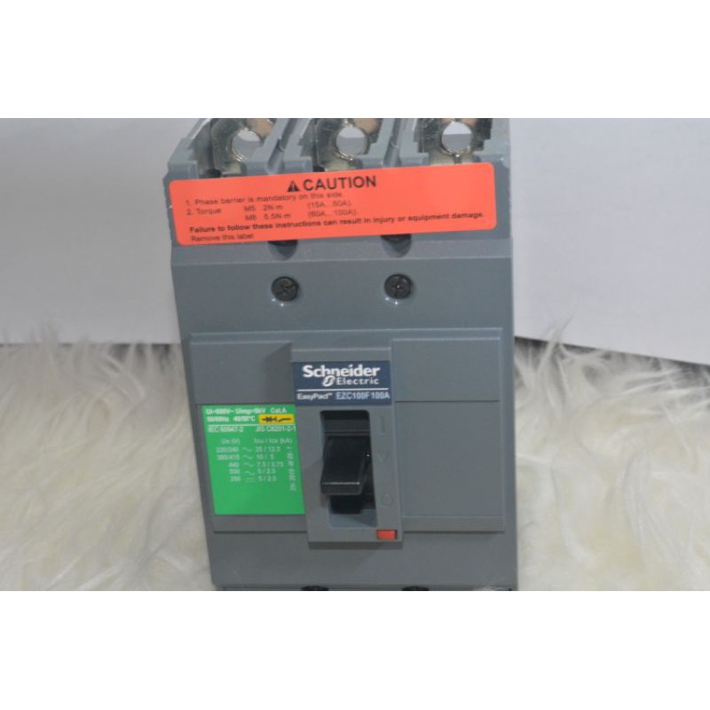 Jual SCHNEIDER MCCB / NFB / EZC EASYPACT BREAKER 3P 100A EZC100F3100 | Shopee Indonesia