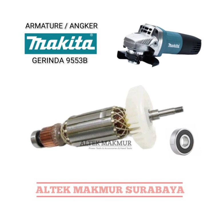 Jual Sparepart Armature Mesin Gerinda Tangan MAKITA 9553B / 9553 B / Angker Dinamo Gurinda ...