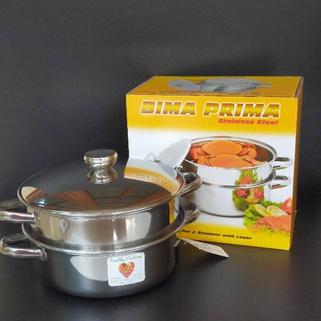 Jual BIMA PRIMA POT STEAMER 26 CM PANCI KUKUSAN 26CM B2007026SS B ...