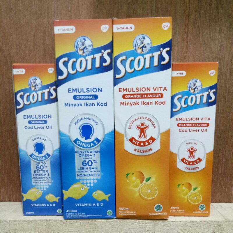 Jual Scott's Emulsion Minyak Ikan Kod 200&400ml | Shopee Indonesia