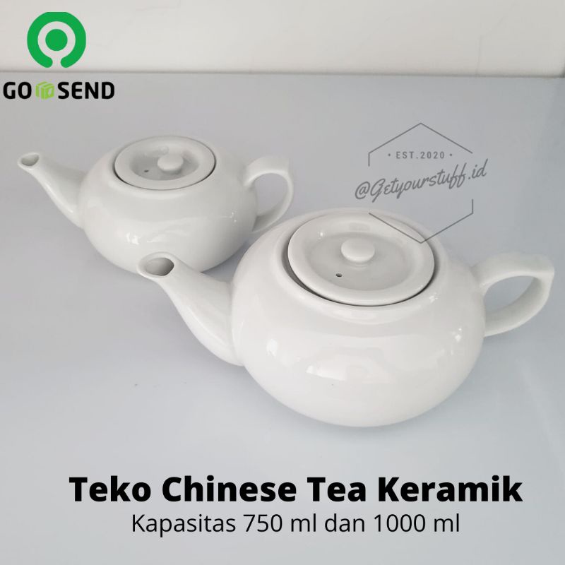 Jual Chinese Teapot Teko Teh Poci Keramik Porcelain 750 ml dan 1000 ml ...
