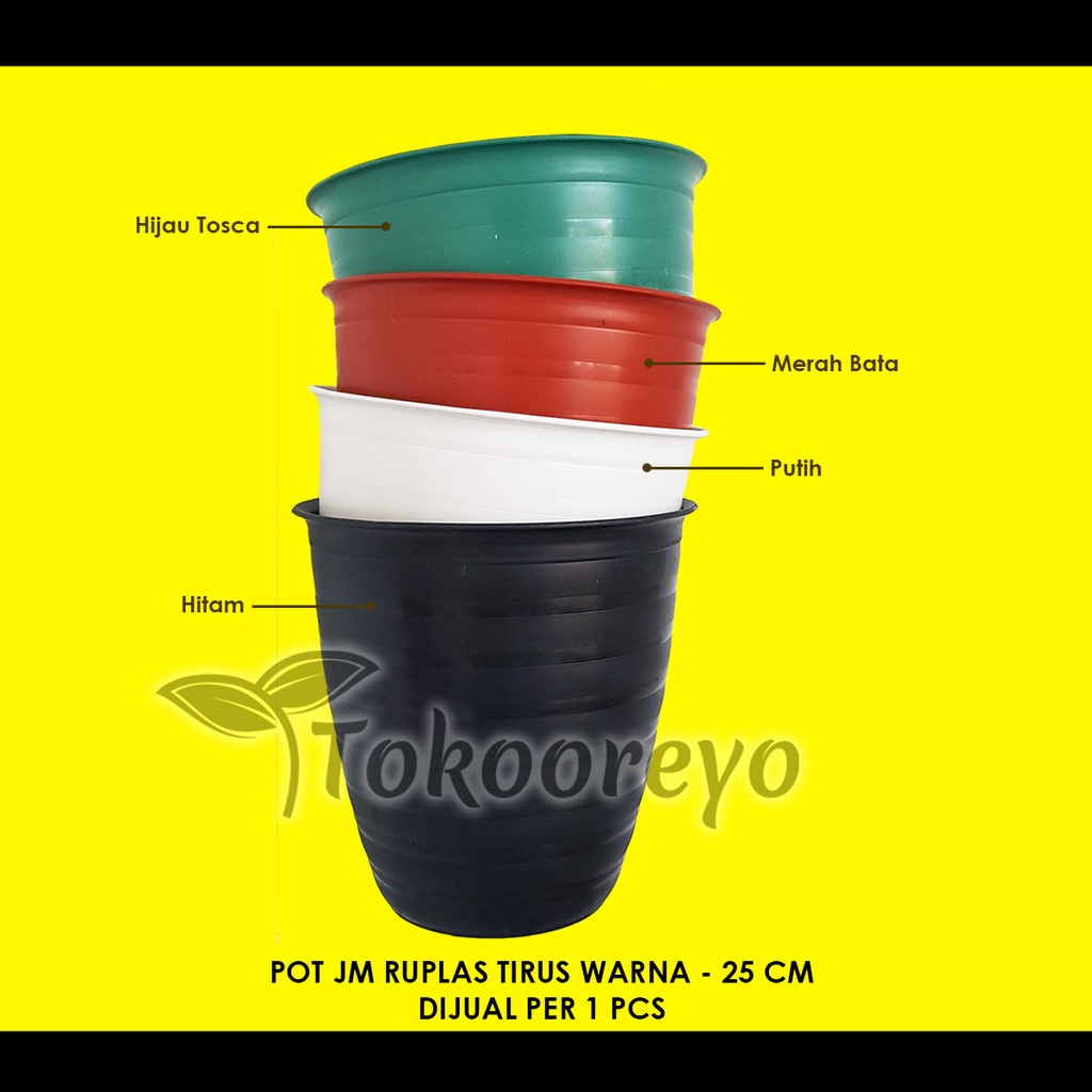 Jual POT JM RUPLAS 25 TIRUS WARNA 25 CM - POT BUNGA TANAMAN | Shopee ...
