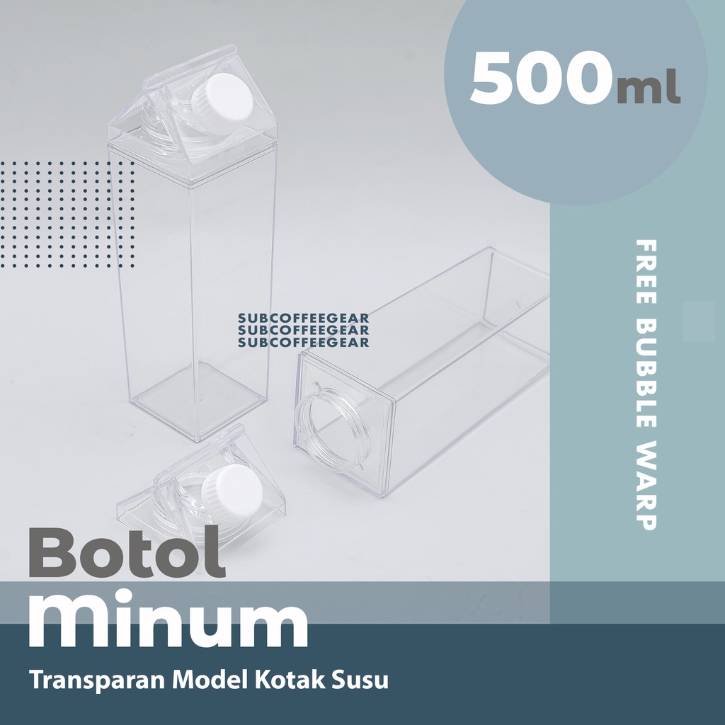 Jual BOTOL MINUM MODEL KOTAK SUSU TEMPAT MINUM UNIK TUMBLER KOPI ...
