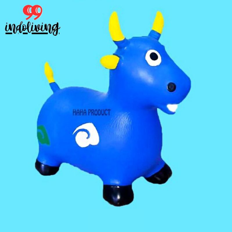 Jual Jumping Animal Musik Mainan Anak Kuda Kudaan Sapi Karet Bisa ...