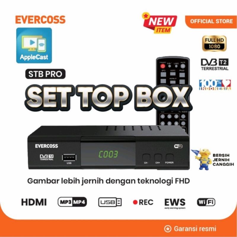Jual SET TOP BOX STB EVERCOSS SIARAN TV TABUNG DIGITAL GARANSI RESMI ...