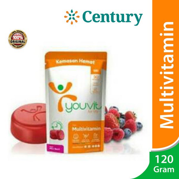 Jual Youvit Multivitamin dewasa pouch isi 30 pc / Multivitamin mineral ...