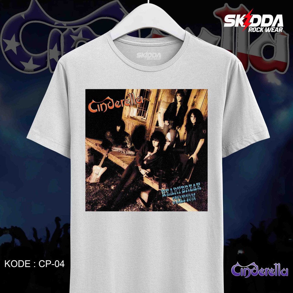Jual T Shirt Kaos Band CINDERELLA Heartbreak Station - CP04 - Premium White NSA | Shopee Indonesia