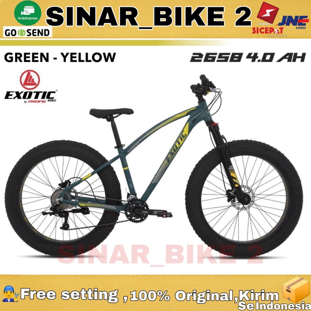 Jual Sepeda Gunung 26 Inch MTB EXOTIC 2658 4.0 AH Ban Super Jumbo ...