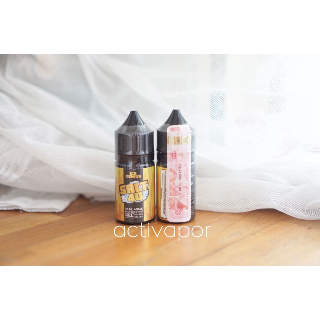 Jual SALT 40 Ice Genius Dingin 40mg 30ml Liquid Vape Saltnic Salt40 ...