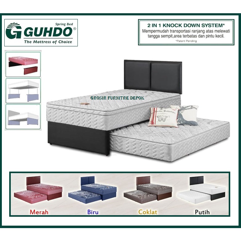 Jual Promo Springbed 2in1 Guhdo STD Plushtop Knockdown HB Atlantic ...