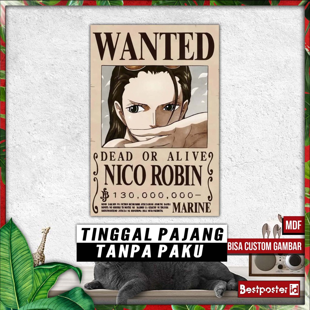Jual Walldecor NICO ROBIN BOUNTY ONE PIECE Hiasan Dinding ANIME MDF 078 ...