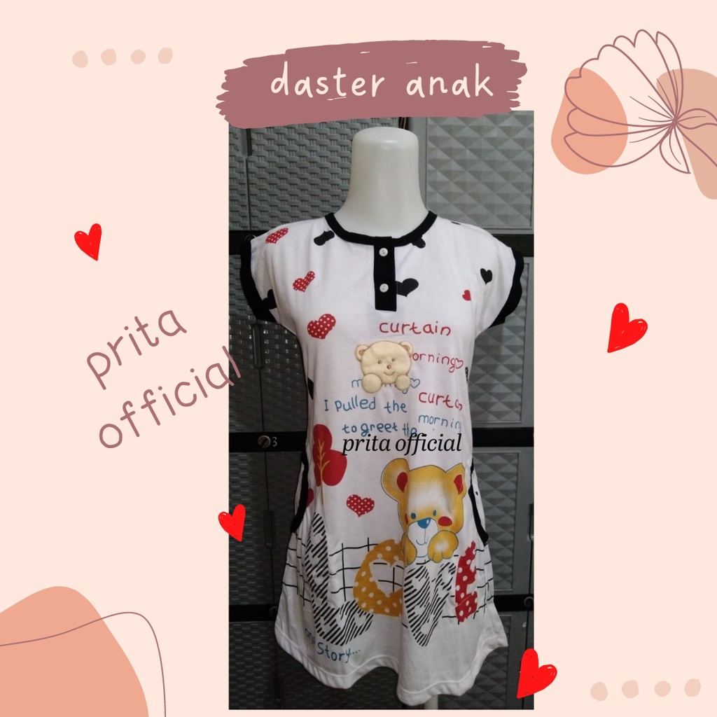 Jual Daster Anak Dress Gambar Karakter Lucu Ada Kantong | Shopee Indonesia
