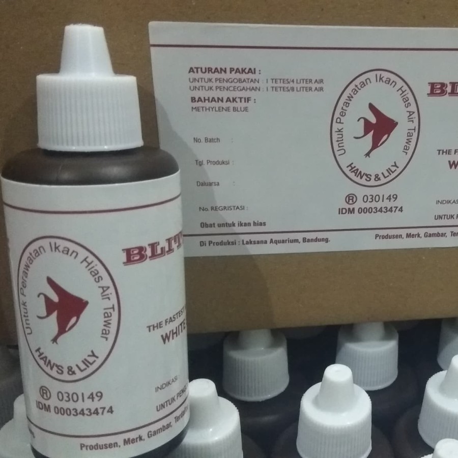 Jual BLITZ ICHT 50CC / 50ML HANS & LILY (OBAT BIRU) WHITE SPOT | Shopee ...