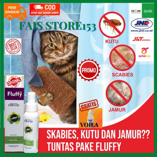 Jual Fluffy Cat Magic Tonic For Cat Obat Kutu Kucing, Jamur, Scabies ...