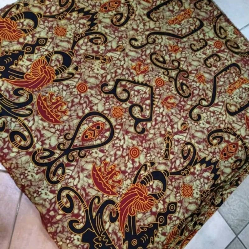 Jual Kain Batik Jawa motif papua ijo lumut | Shopee Indonesia