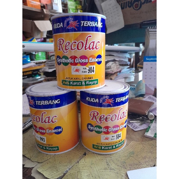 Jual cat minyak untuk kayu dan besi recolac kuda terbang | Shopee Indonesia