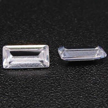Jual Batu Permata Sirkon 2x3 mm Cubic Zirconia White Baguette Cut Eceran Pergram | Shopee Indonesia