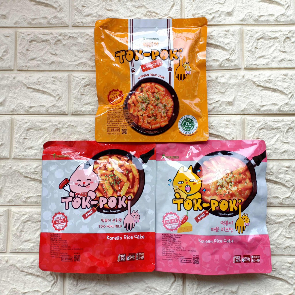 Jual Korinus Tok-Poki Tokpoki Korean Rice Cake Mild Spicy Cheese Keju ...