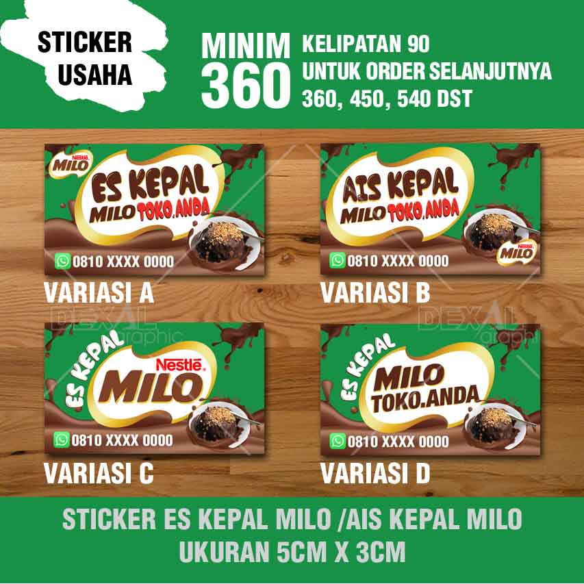 Jual STICKER ES KEPAL MILO VIRAL/ AIS KEPAL MILO | Shopee Indonesia
