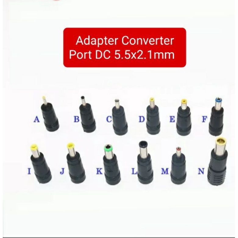 Jual Adapter adaptor converter konverter jack plug port DC bulat 5.5x2 ...