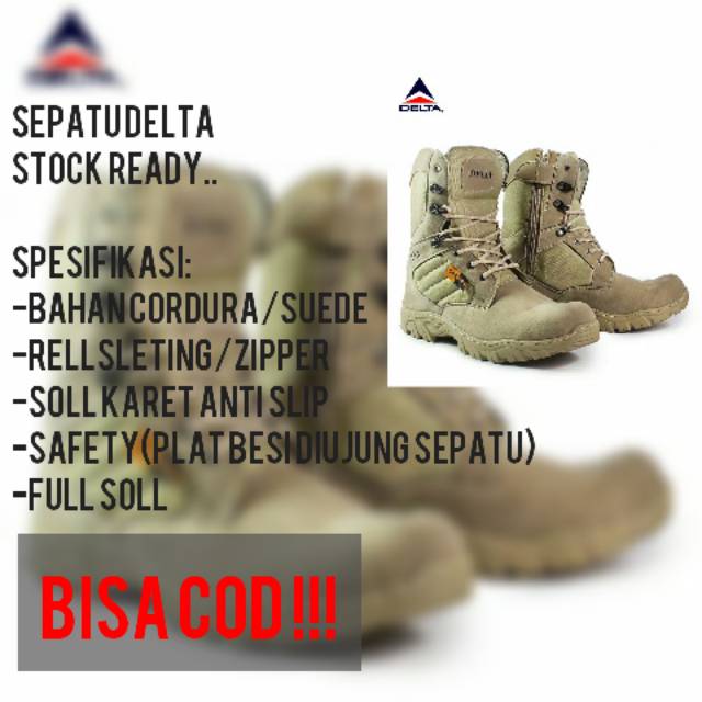 Jual Sepatu safety booth tactical delta ujung besi | Shopee Indonesia