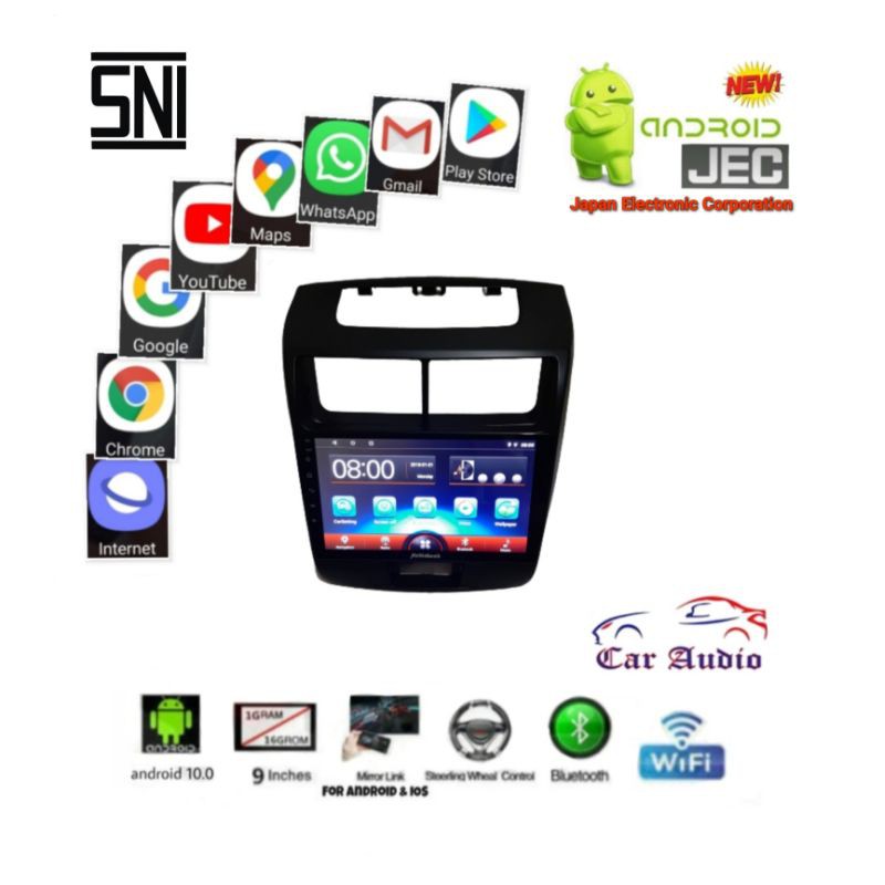 Jual Head Unit Android 9 inch Avanza / Xenia Plug and Play Toyota Head Unit Android JEC GD 6980 ...