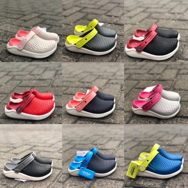 Jual TERMURAH Sendal Crocs Literide kids And Junior / Sandal Tali anak ...