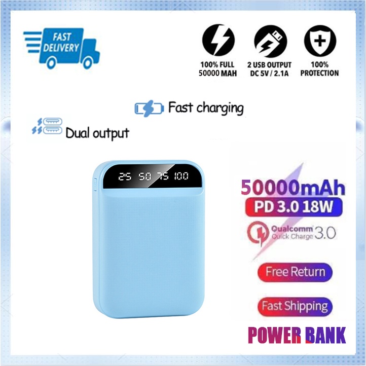 Jual PowerBank Karakter Mini 50000mAh Fast Charging Lucu Motif Kartun ...
