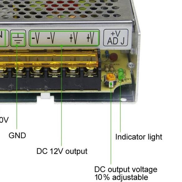 Jual ☑ Adaptor Jaring Power Supply Switching 12V 10A 12 V 10 A LED CCTV ♥ | Shopee Indonesia