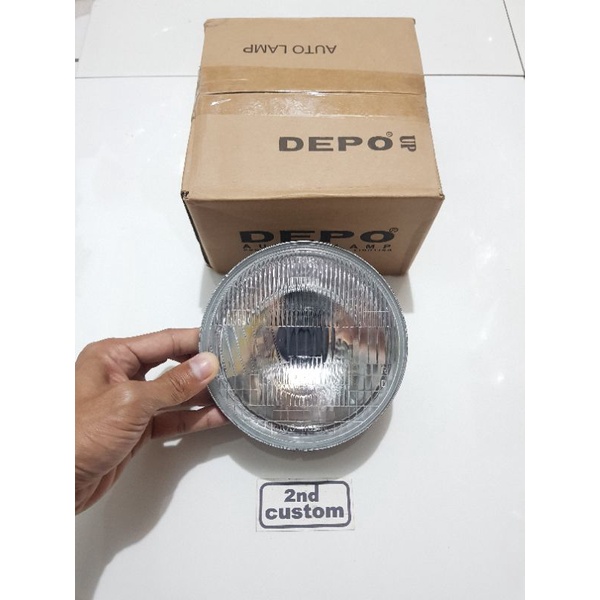 Jual Reflektor lampu depan Depo H4 5 inch modif CB CG GL Pro Tiger ...