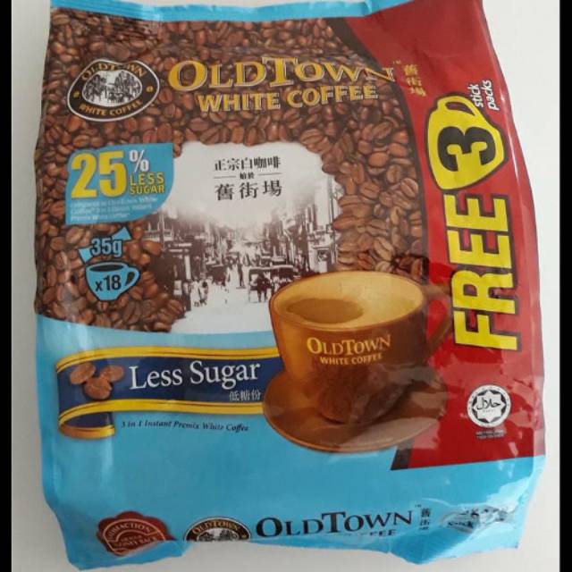 Jual Old Town Less Sugar / Kurang Gula White Coffee 35 gram x 15 ...