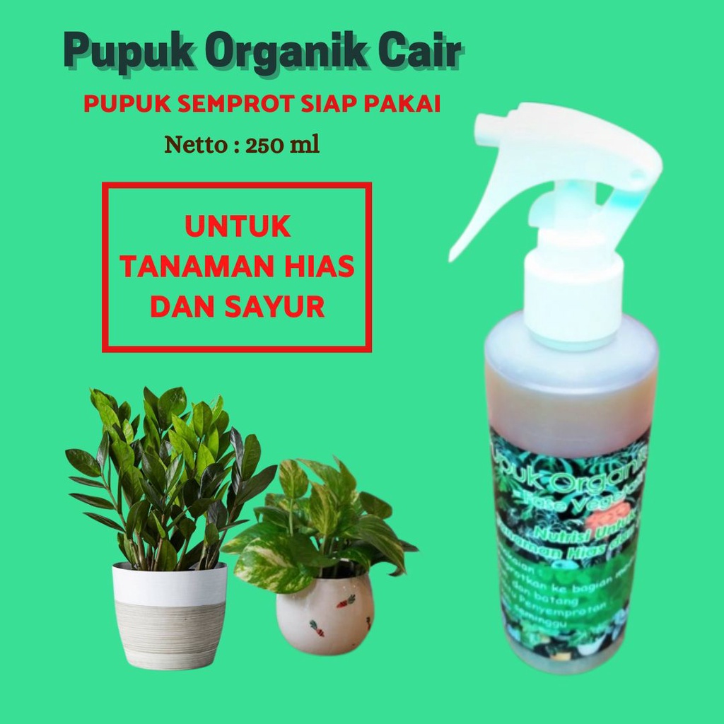 Jual Pupuk Organik Cair 250 Ml POC Semprot Tanaman Hias dan Sayur ...