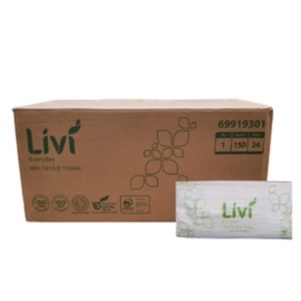 Jual Tissue Hand Towel Multifold LIVI 1 Dus isi 24 Pack | Shopee Indonesia