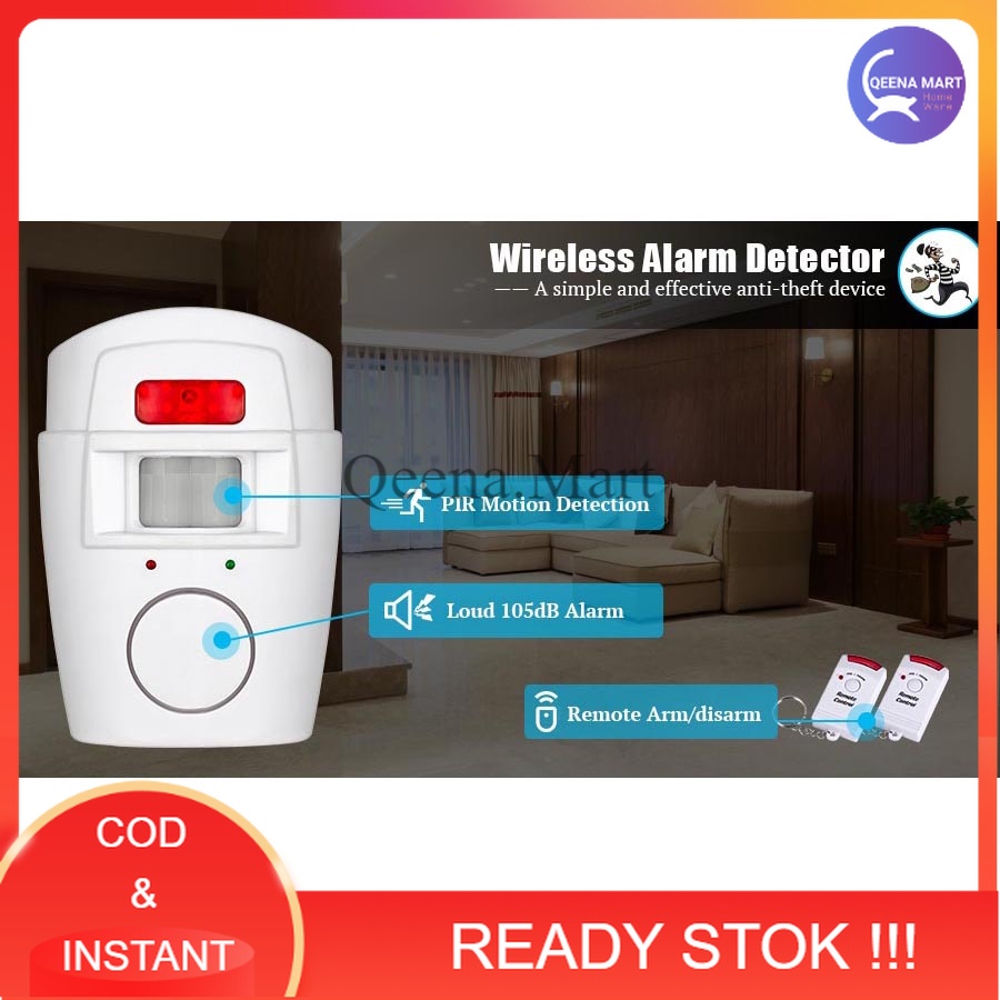 Jual Alarm Anti Maling Infrared Pir Sensor Gerak 2 Remote Yl105 Shopee Indonesia