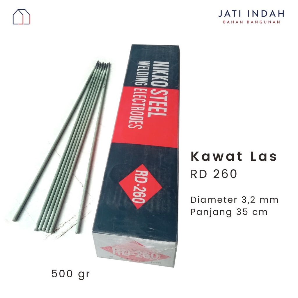 Jual KAWAT LAS 3.2X350mm 500 gram NIKKO STEEL RD-260 / LASTOK / WELDING ...