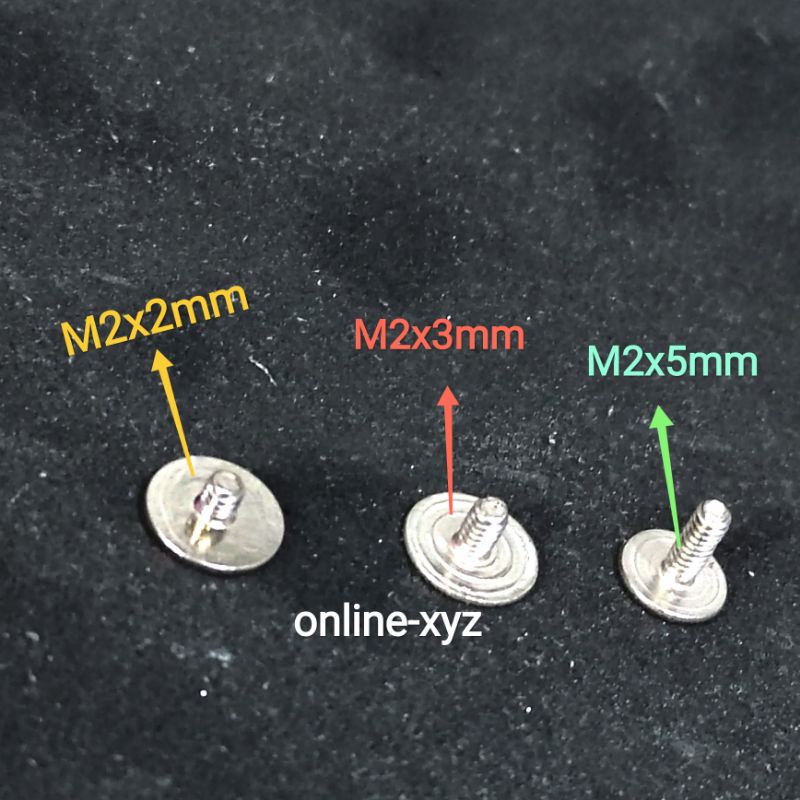 Jual baut mur screw sekrup kepala besar lebar pipih bulat M2 3mm 5mm ...