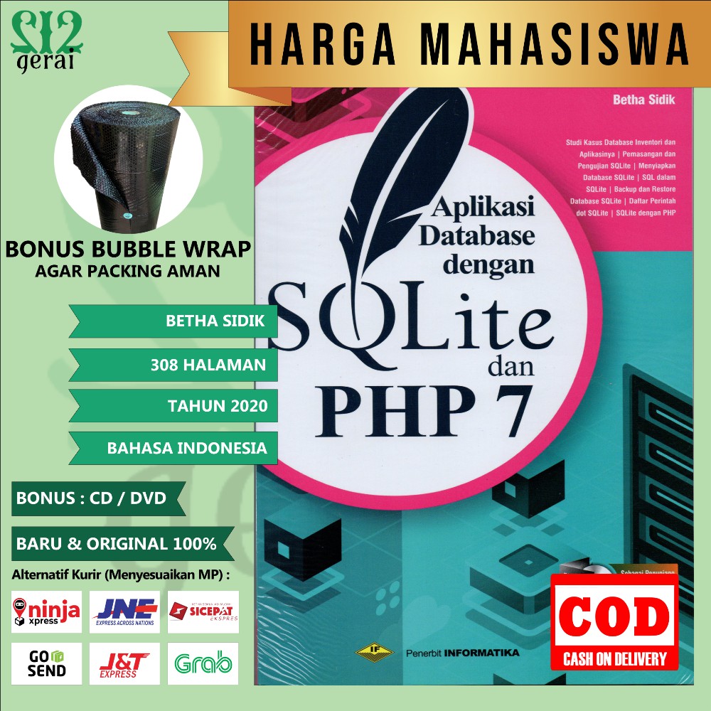 Jual BUKU APLIKASI DATA DENGAN SQLITE DAN PHP 7 BETHA SIDIK HARGA MAHASISWA | Shopee Indonesia