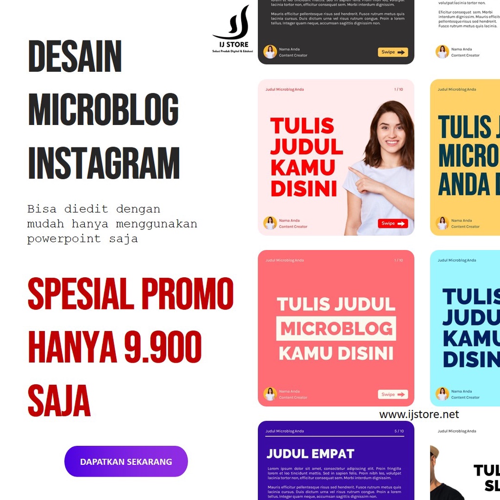 Jual TEMPLATE DESAIN INSTAGRAM , DESAIN MICROBLOG INSTAGRAM, TEMPLATE ...