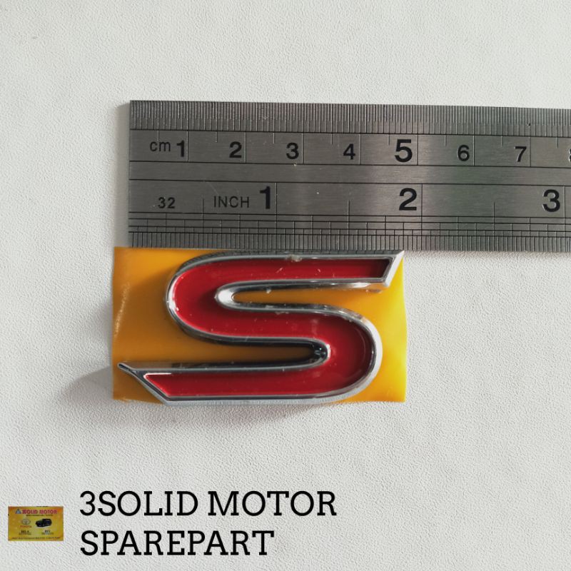 Jual Logo Emblem S Merah Original | Shopee Indonesia