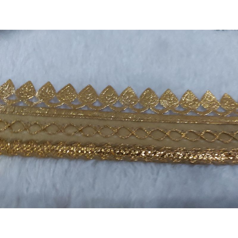 Jual renda india velvet benang emas silang | Shopee Indonesia