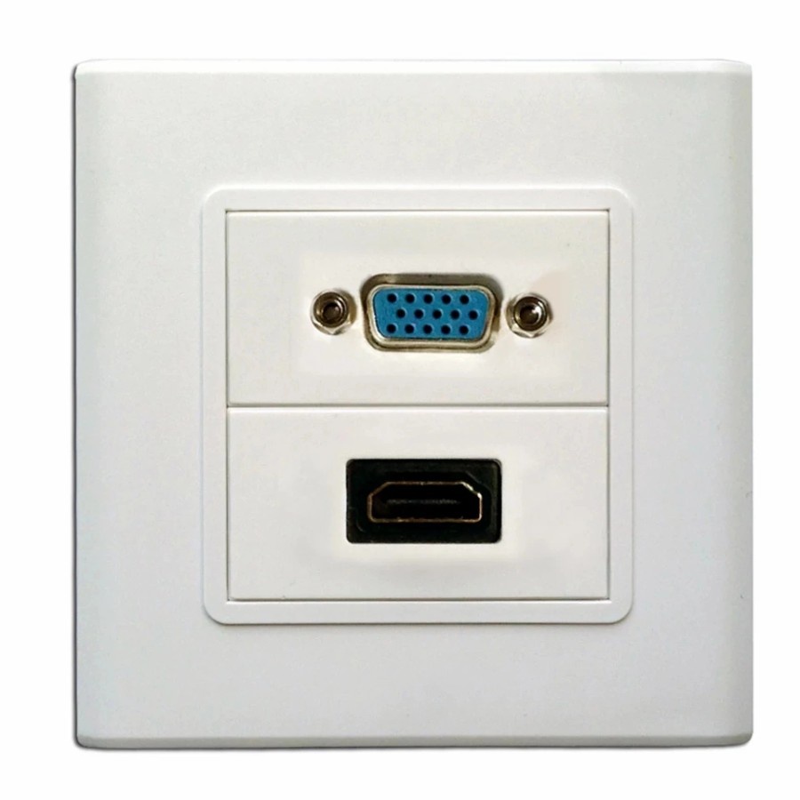 Jual Faceplate Outlet Stop Kontak HDTV + VGA FACEPLATE HDTV VGA ...