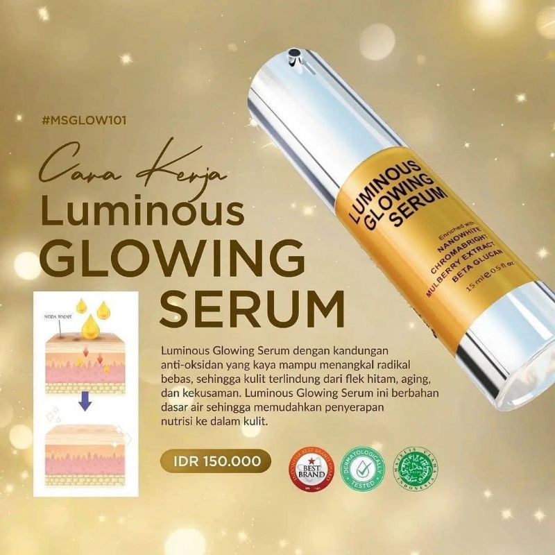 Jual Luminous Glowing Serum MS Glow | Shopee Indonesia