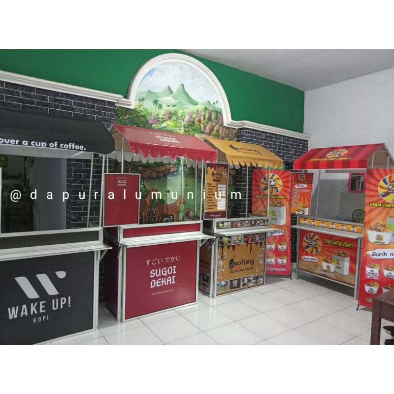 Jual Gerobak Lipat Atap / Gerobak Portable / Booth Portable (Polos ...