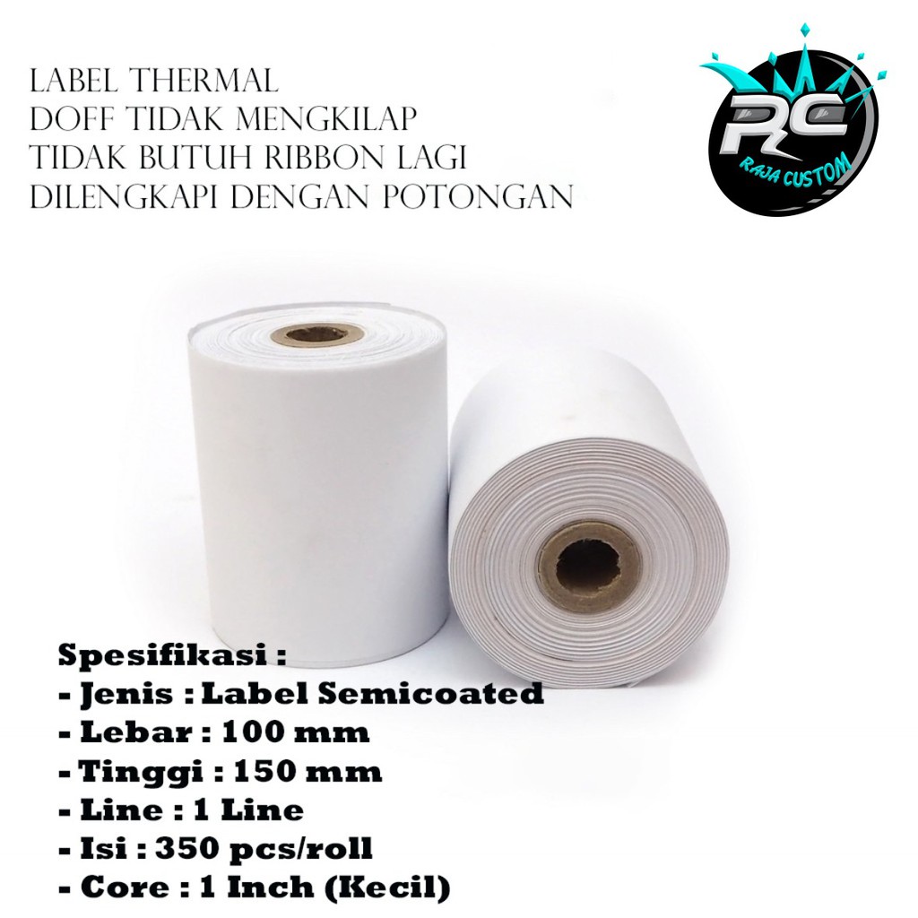 Jual Kertas Label Sticker Direct Thermal A6 10x15cm 100x150mm Barcode Stiker Termal jnt jne ...