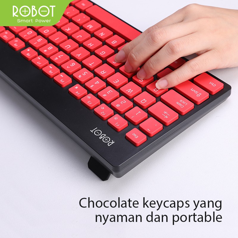 Jual ROBOT KM3000 PORTABLE MINI WIRELESS KEYBOARD WITH MOUSE WIRELESS ...