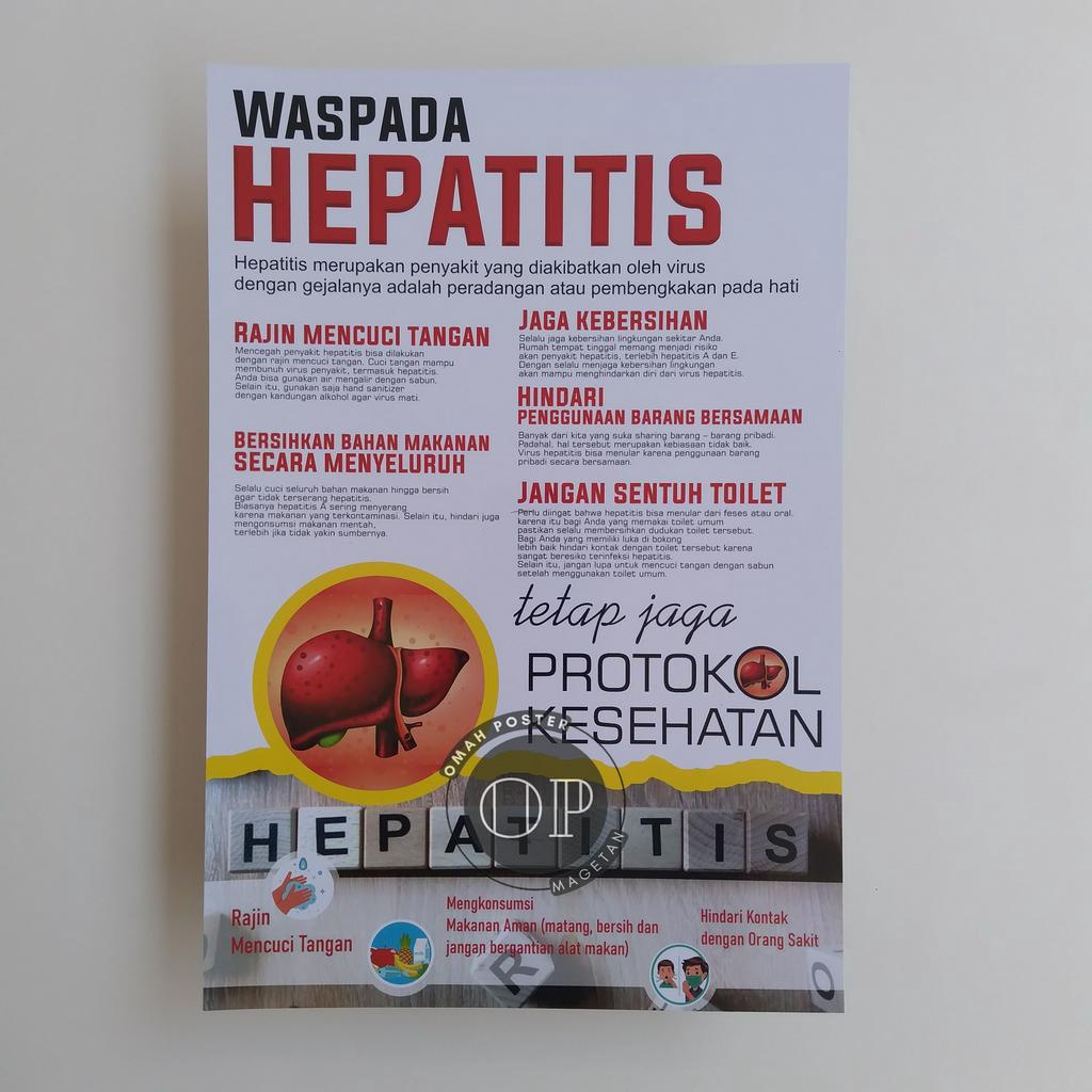 Jual Poster Kesehatan - Poster Waspada Hepatitis - Poster Edukasi - Poster Hepatitis - Poster ...