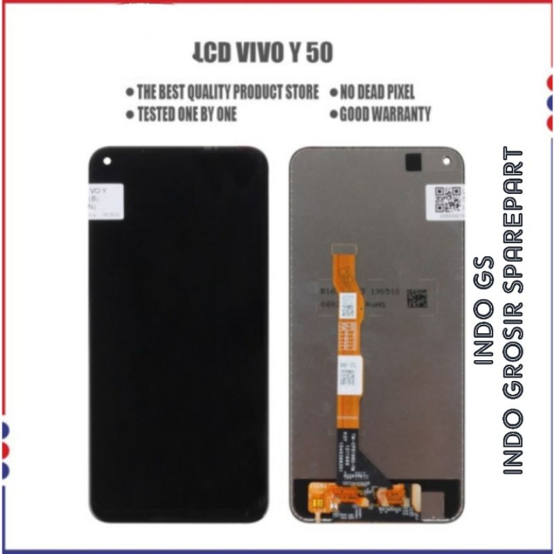 Jual LCD Vivo Y50 Fullset touchscreen HITAM INDO.GS | Shopee Indonesia